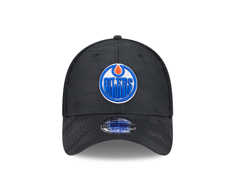 Edmonton Oilers New Era Camo 39THIRTY Flex Hat - Black - Sports Closet