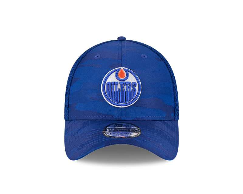 Edmonton Oilers New Era Camo 39THIRTY Flex Hat - Royal - Sports Closet