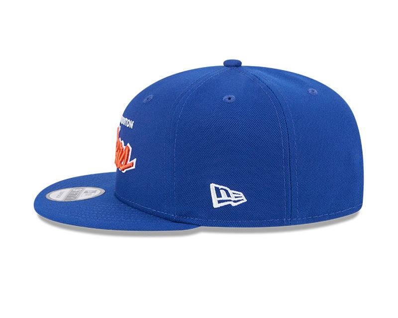 Edmonton Oilers New Era Script 9FIFTY Snapback Hat - Royal - Sports Closet