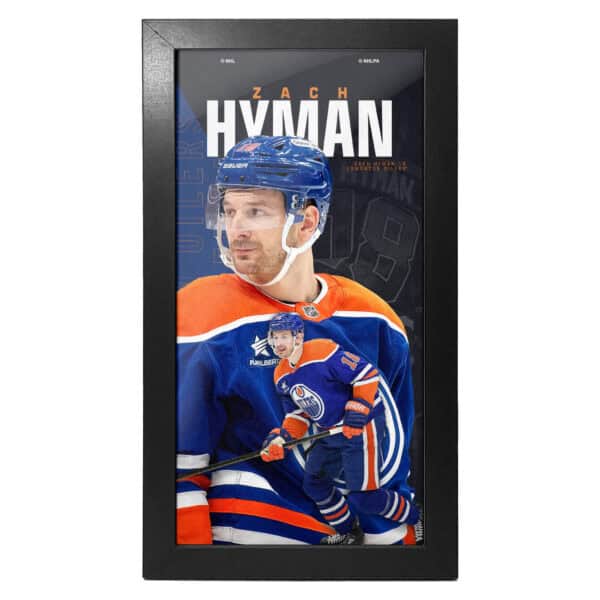 Zach Hyman Edmonton Oilers Framed Centerfold 6"x 12" Print - Sports Closet
