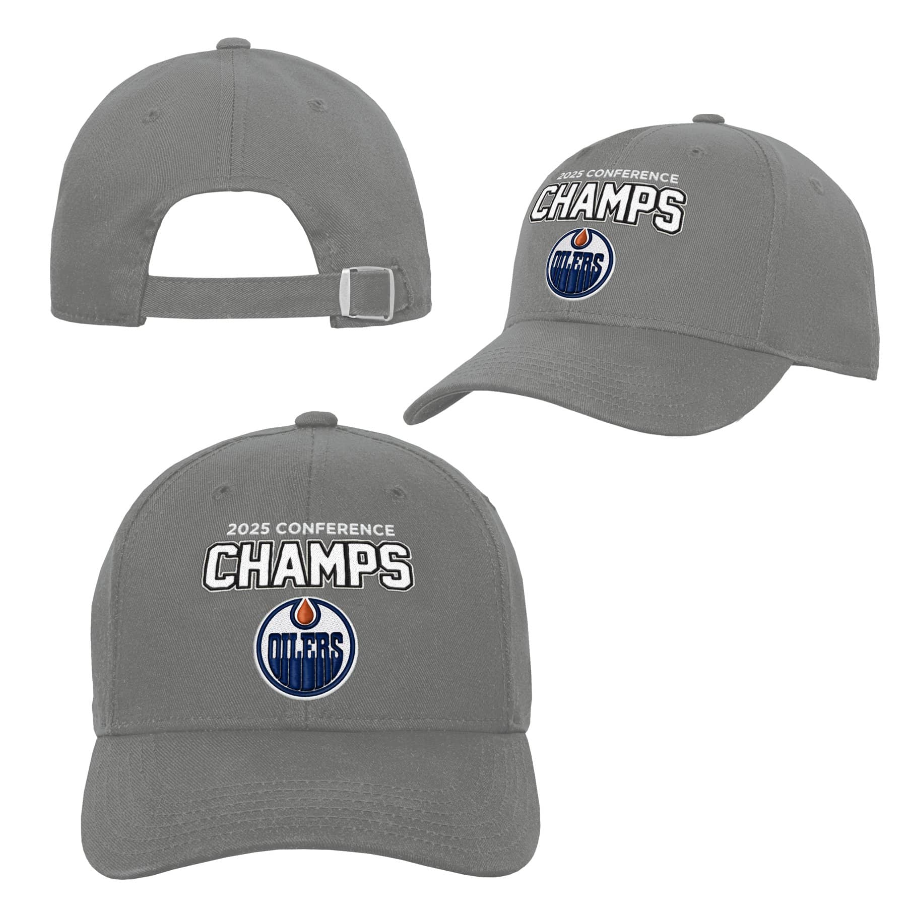 Youth Edmonton Oilers 2025 Western Conference Champions Adjustable Hat ...