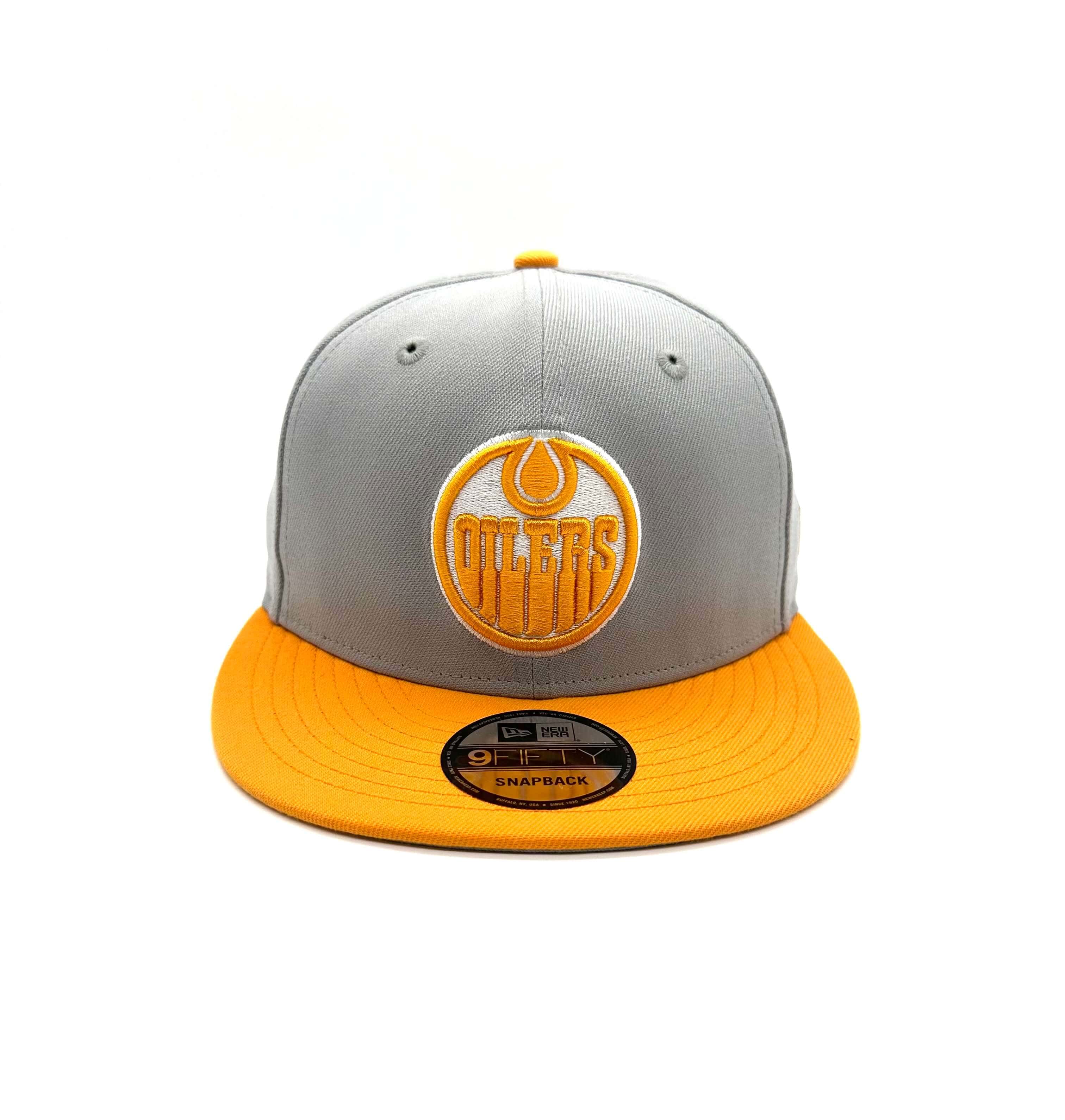 Edmonton Oilers New Era 9FIFTY Snapback Hat - Grey/Orange - Sports Closet