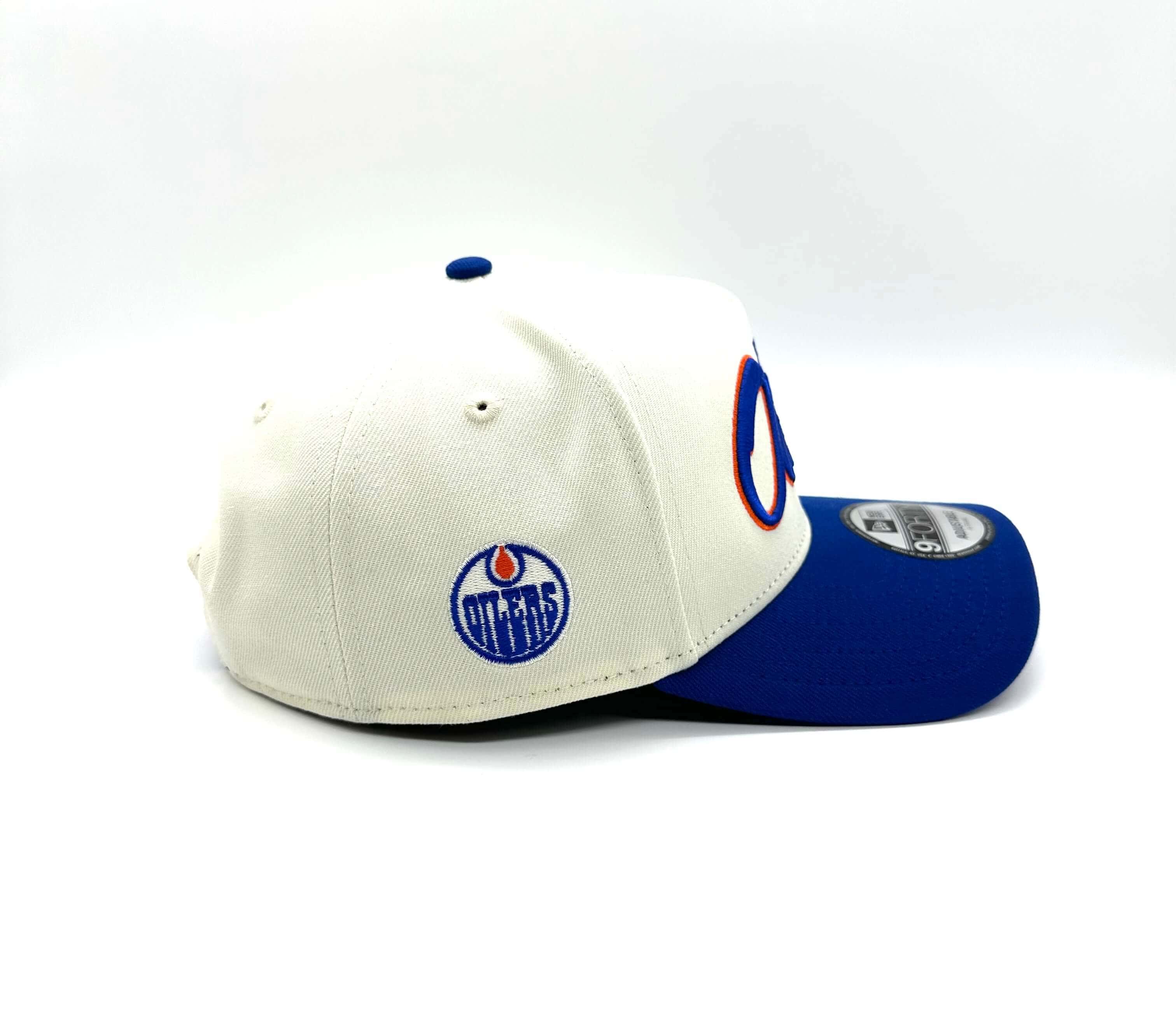 Edmonton Oilers New Era Script 9FORTY A-Frame Snapback Adjustable Hat ...