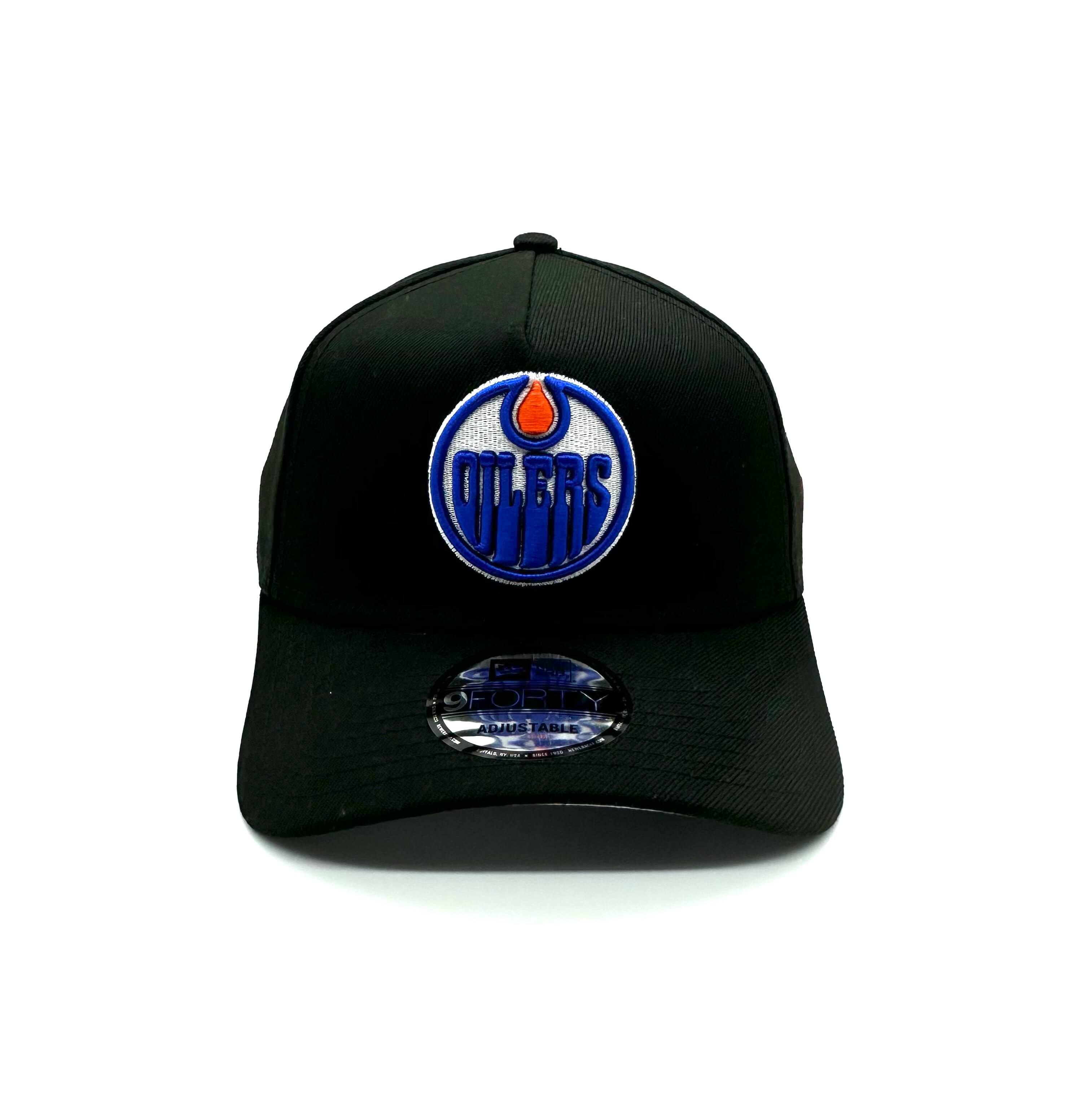 Edmonton Oilers New Era 9FORTY A-Frame Snapback Adjustable Hat - Black ...