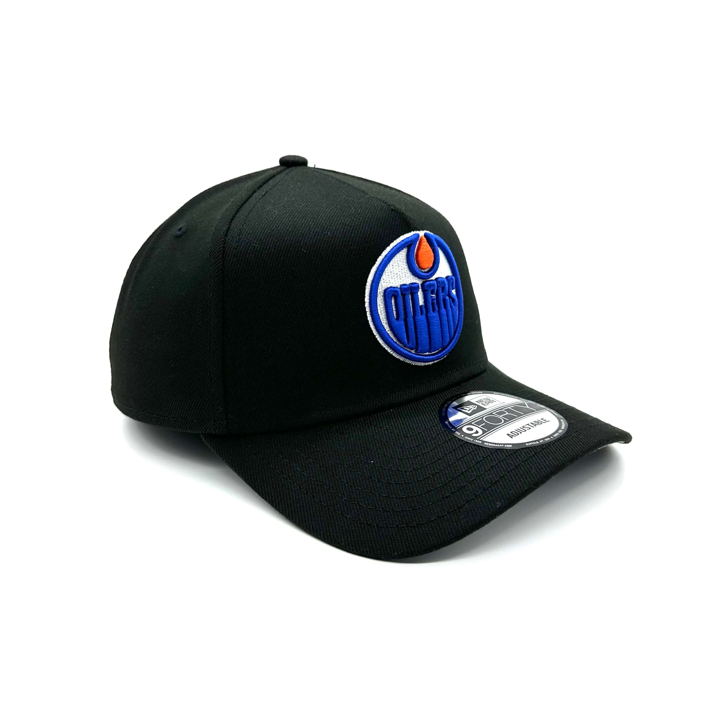Edmonton Oilers New Era 9FORTY A-Frame Snapback Adjustable Hat - Black ...