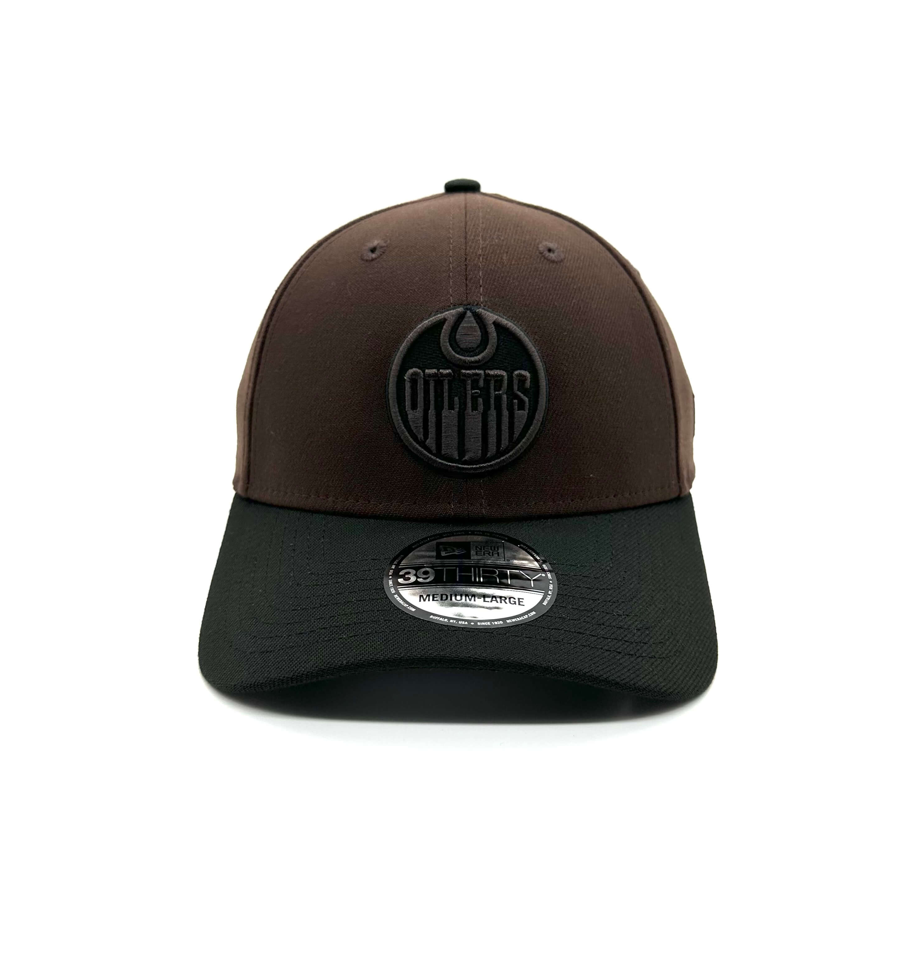 Edmonton Oilers New Era Dark Chocolate 39THIRTY Flex Hat - Brown/Black ...