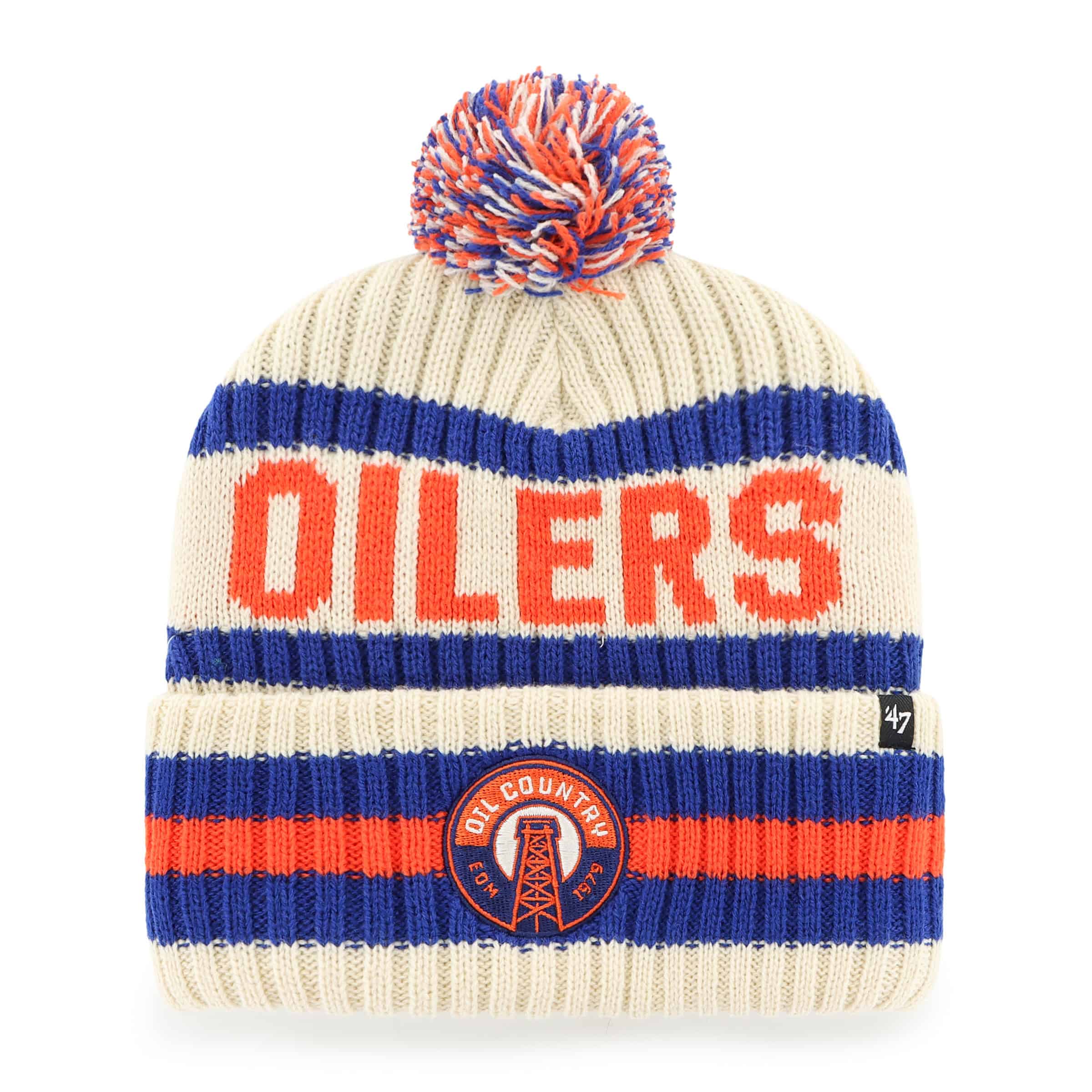 Edmonton Oilers '47 Brand Alternate Logo Bering Cuffed Knit Hat with ...
