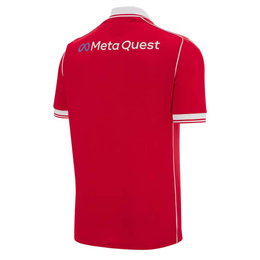 Youth Wrexham Macron 2025/26 Home Replica Jersey - Red - Sports Closet