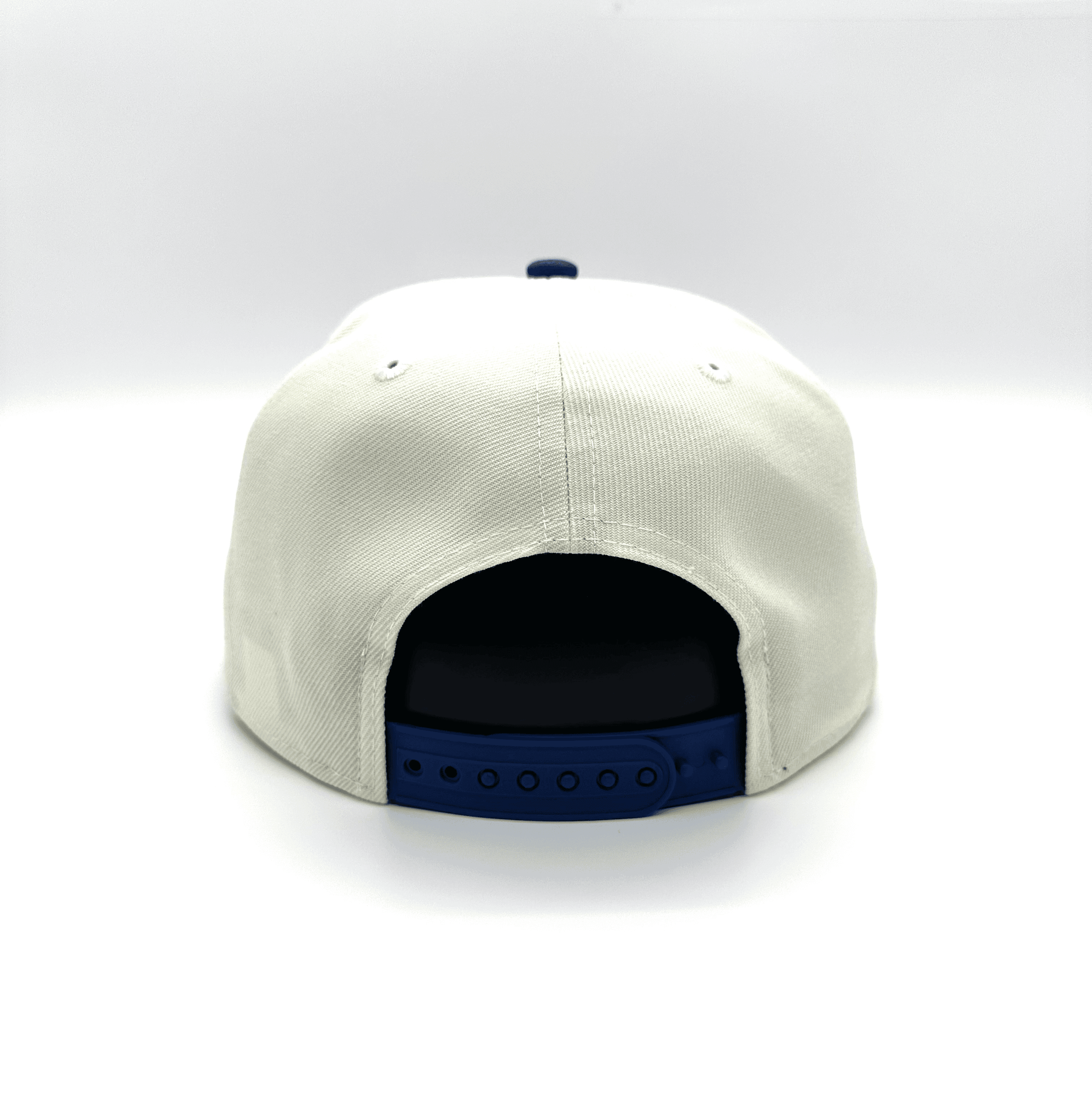 Edmonton Oilers New Era Script 9FIFTY Snapback Hat - Cream/Royal ...