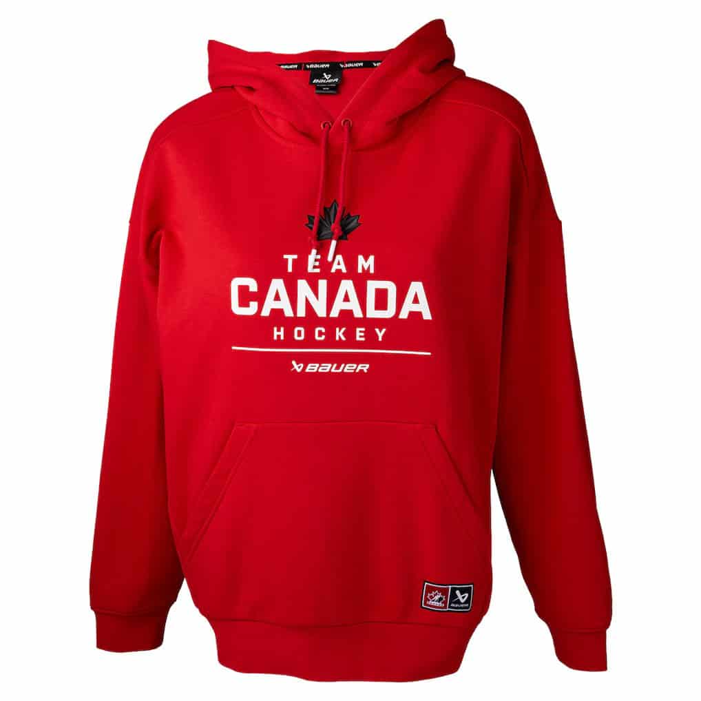 Youth Hockey Canada Bauer Stacked Hoodie - Red - Sports Closet