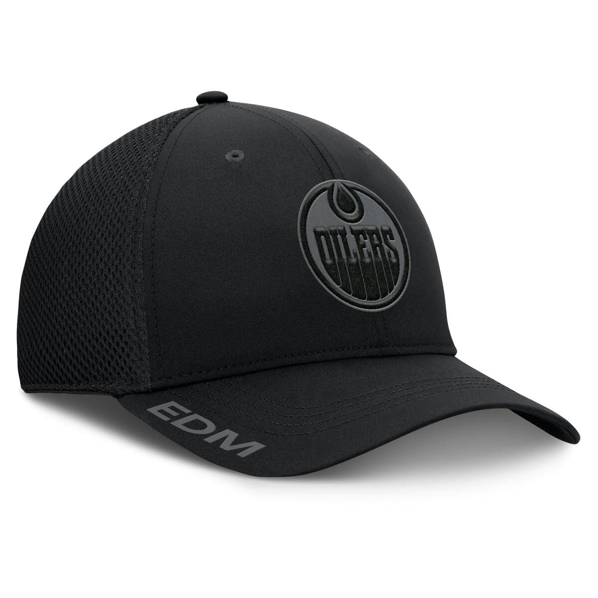 Edmonton Oilers Fanatics 2025-26 Authentic Pro Black Road Flex Hat ...