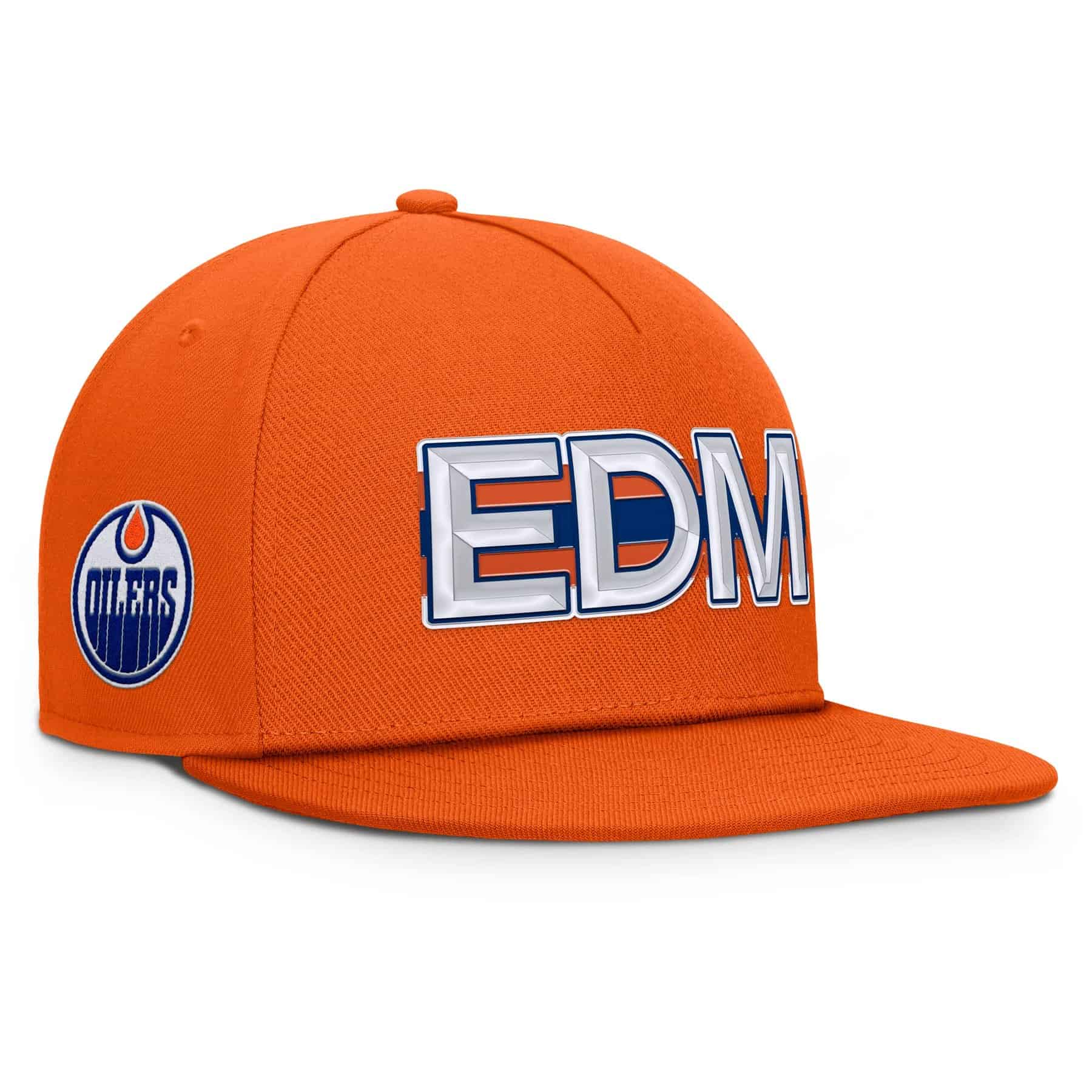 Edmonton Oilers Fanatics 2025-26 Authentic Pro Orange Rink Snapback Hat ...