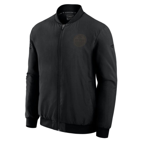 Edmonton Oilers 2025-26 Fanatics Authentic Pro Road Black Full-Zip ...