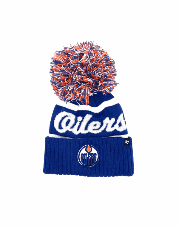 Women's Edmonton Oilers '47 Brand Spirited Cuffed Knit Hat with Pom ...