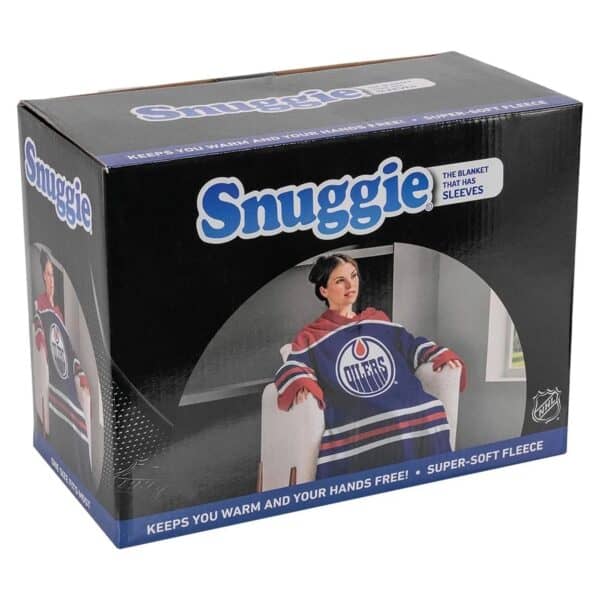 Edmonton Oilers Snuggie 71″x 54″ Home Logo Fleece Blanket - Sports Closet