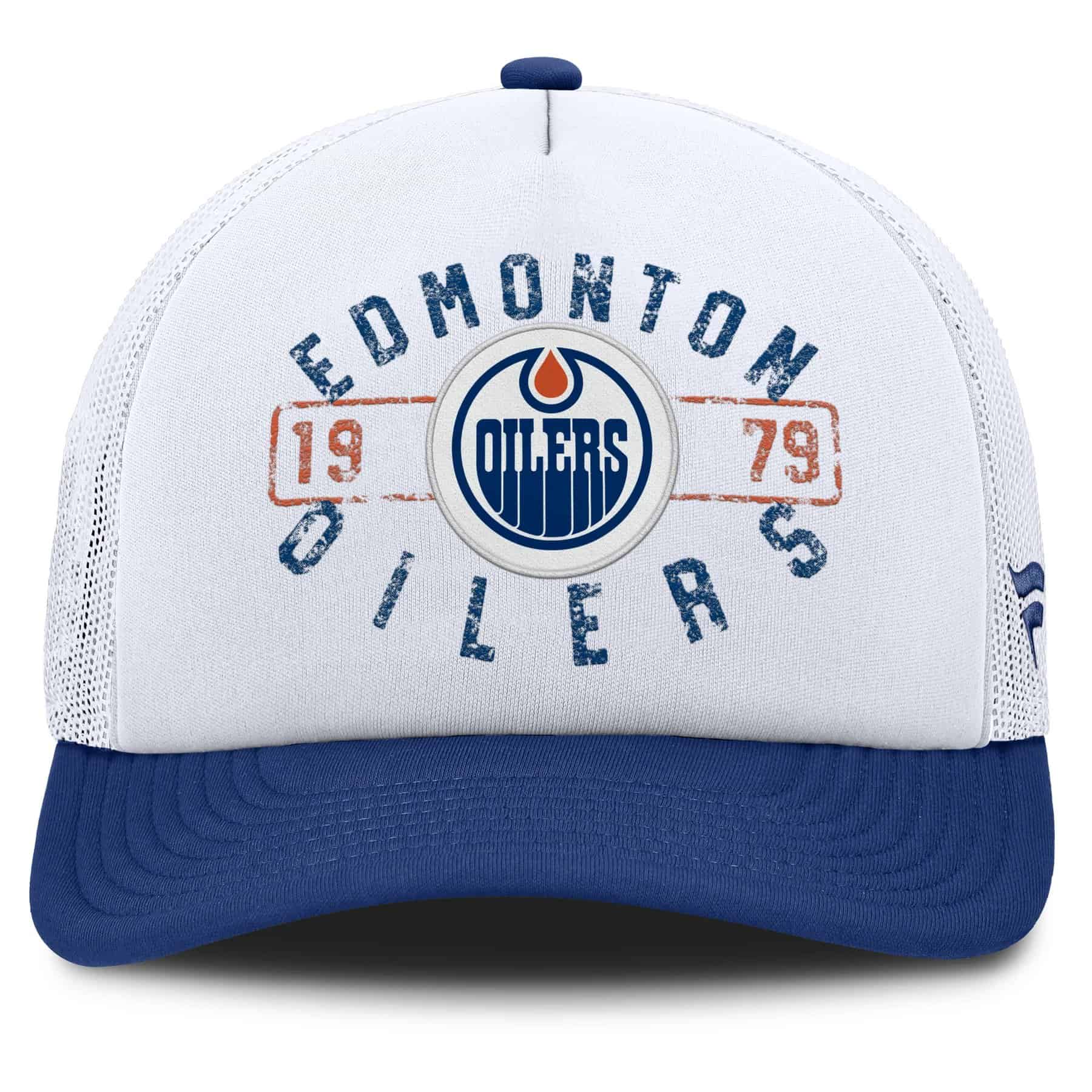 Edmonton Oilers Fanatics Division Pinch Panel A-Frame Mesh Adjustable ...