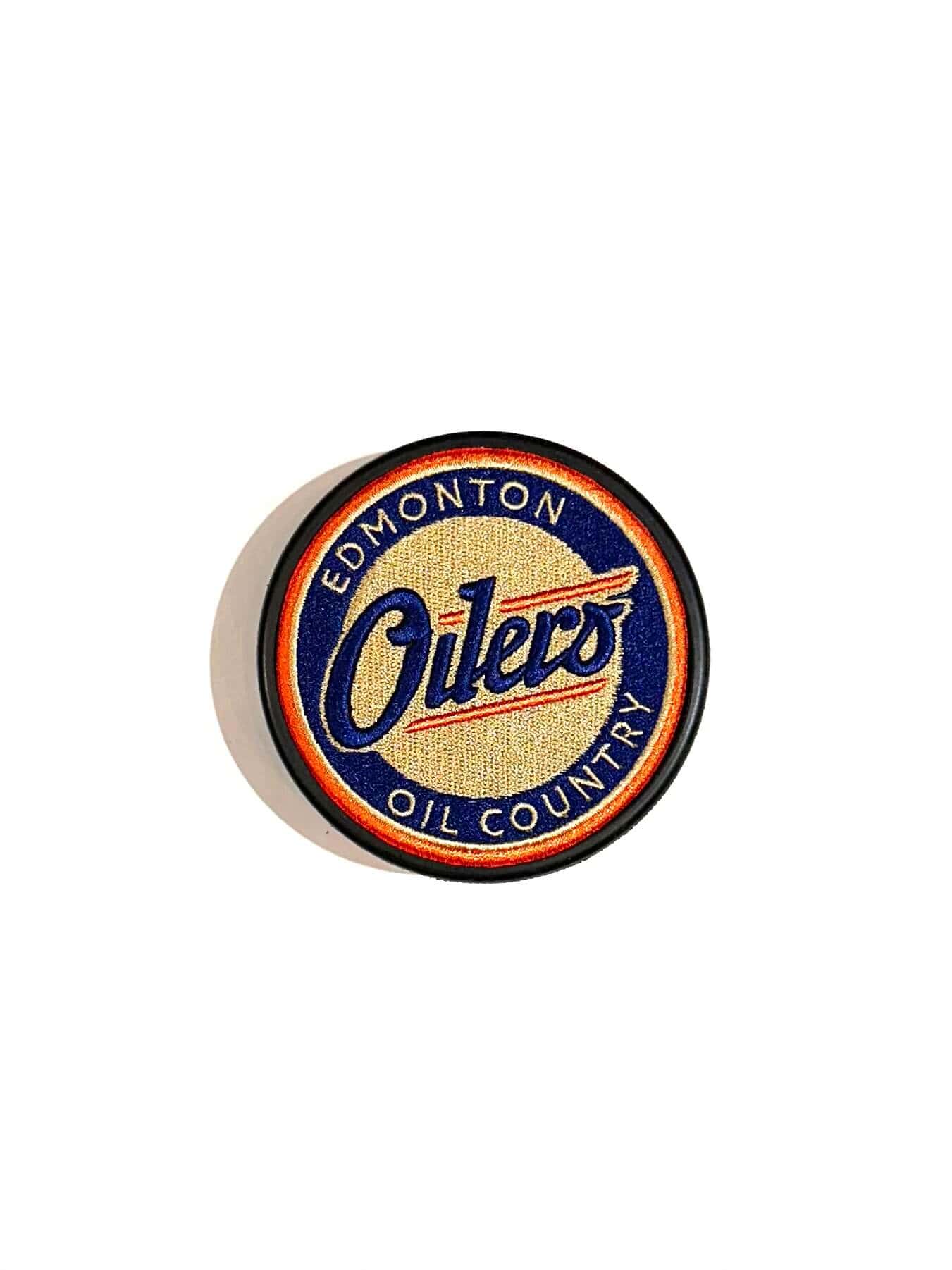 Edmonton Oilers Alternate Logo Embroidered Patch Souvenir Puck - Sports ...
