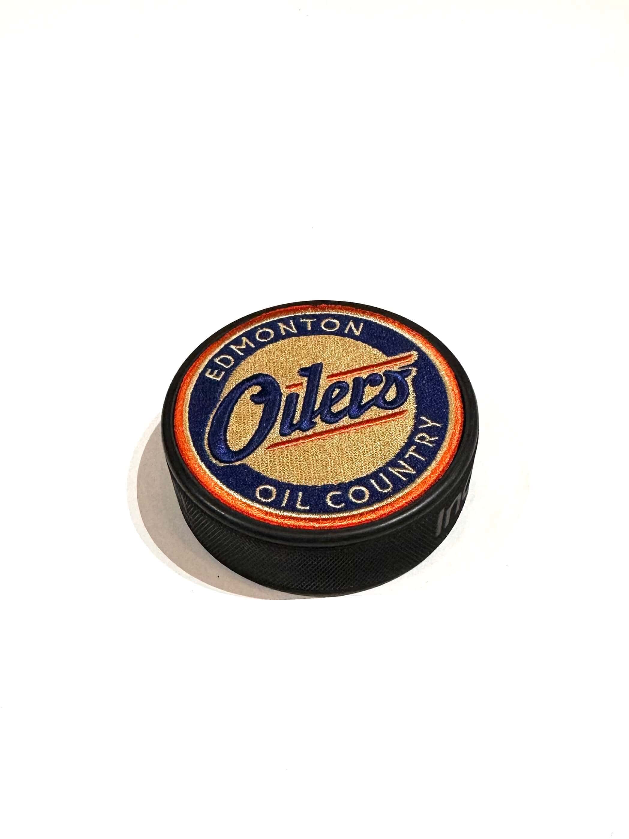 Edmonton Oilers Alternate Logo Embroidered Patch Souvenir Puck - Sports ...